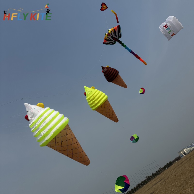 Naw arrival 5m ice cream kite pendant 40d ripstop nylon